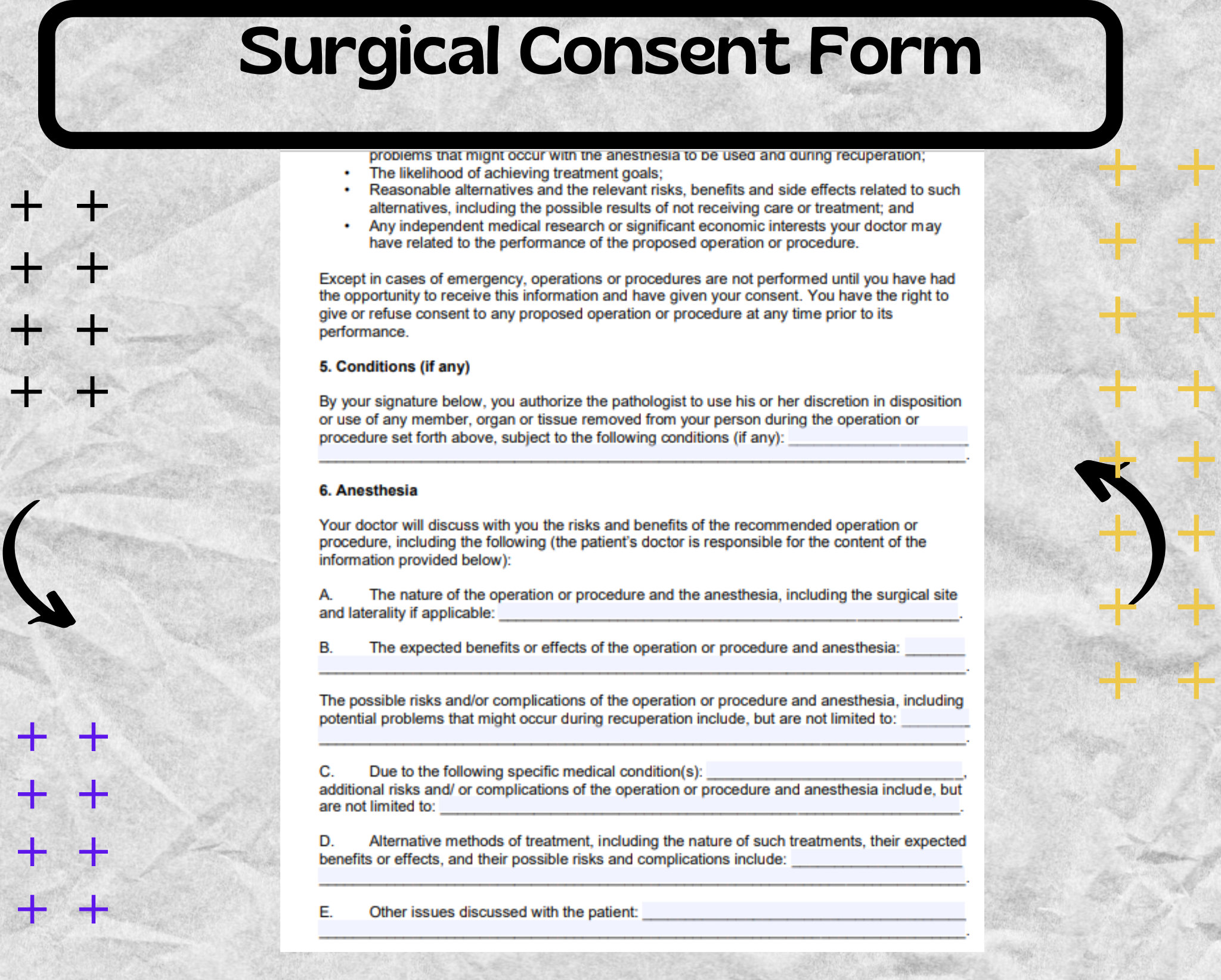Surgical Consent -informed Consent to Surgery - Surgical Consent Form ...