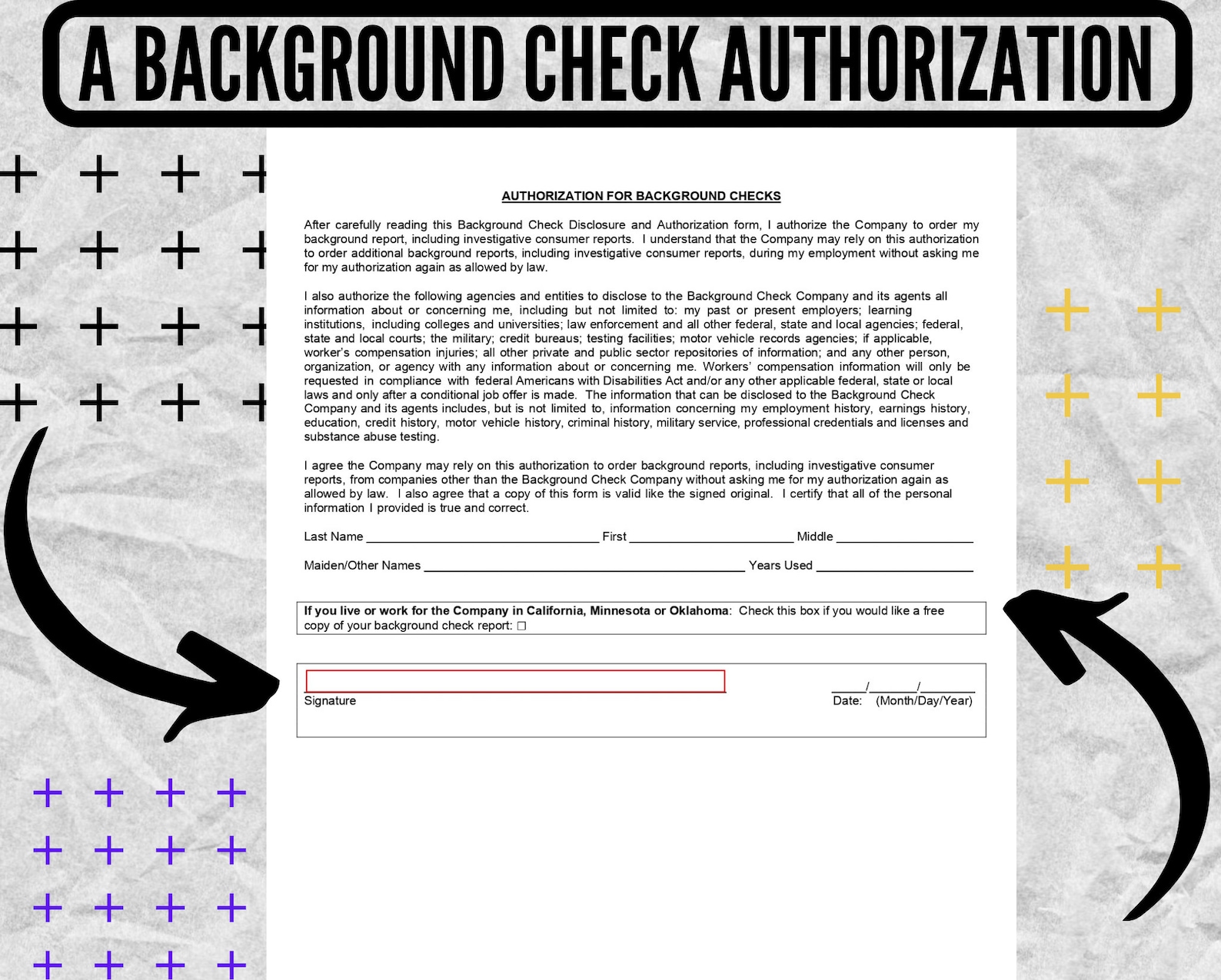 Background Check Form - Background Check Authorization Templates ...