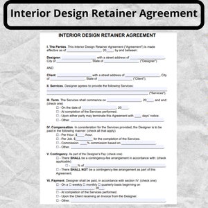 Interior Design Retainer Agreement- Interior Design Retainer Agreement ...