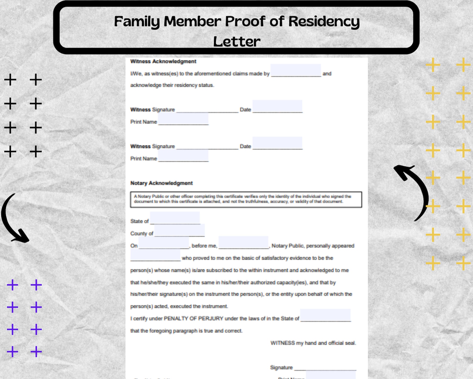 Family Member Proof of Residency Letter - Family Member Proof of ...