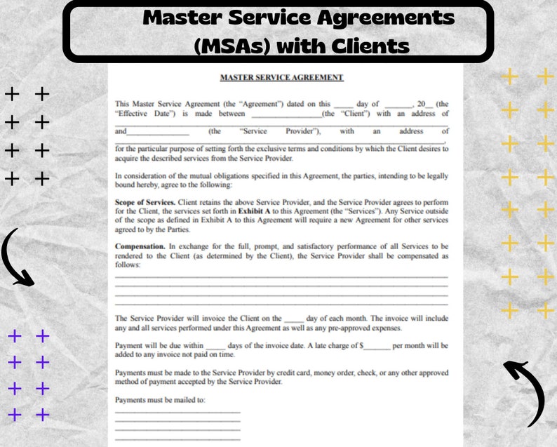 Master Service Agreement Msa Forms - Master Service Agreement Msa ...