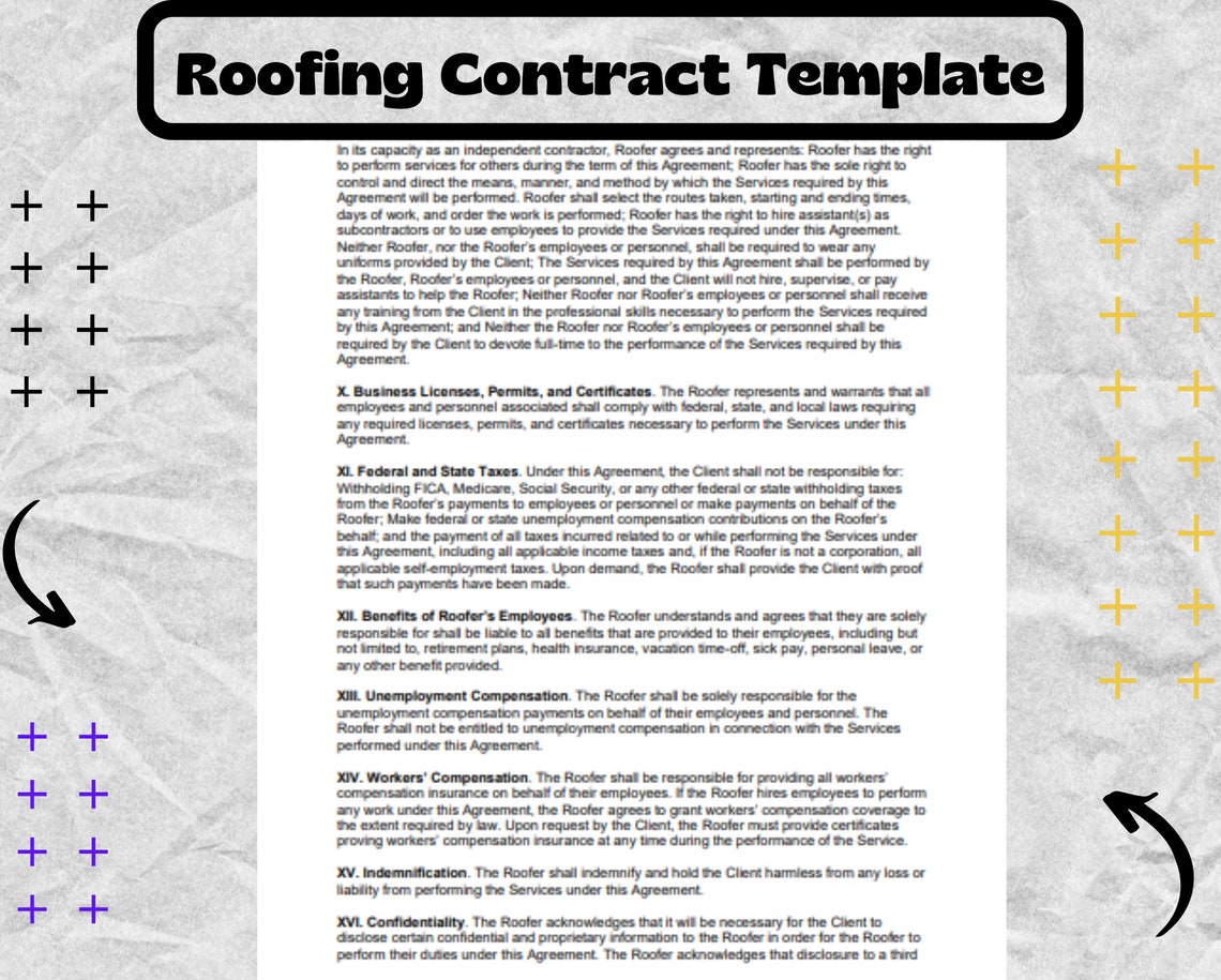 Roofing Contract Template - Roofing Contract Forms - Roofing Contract ...