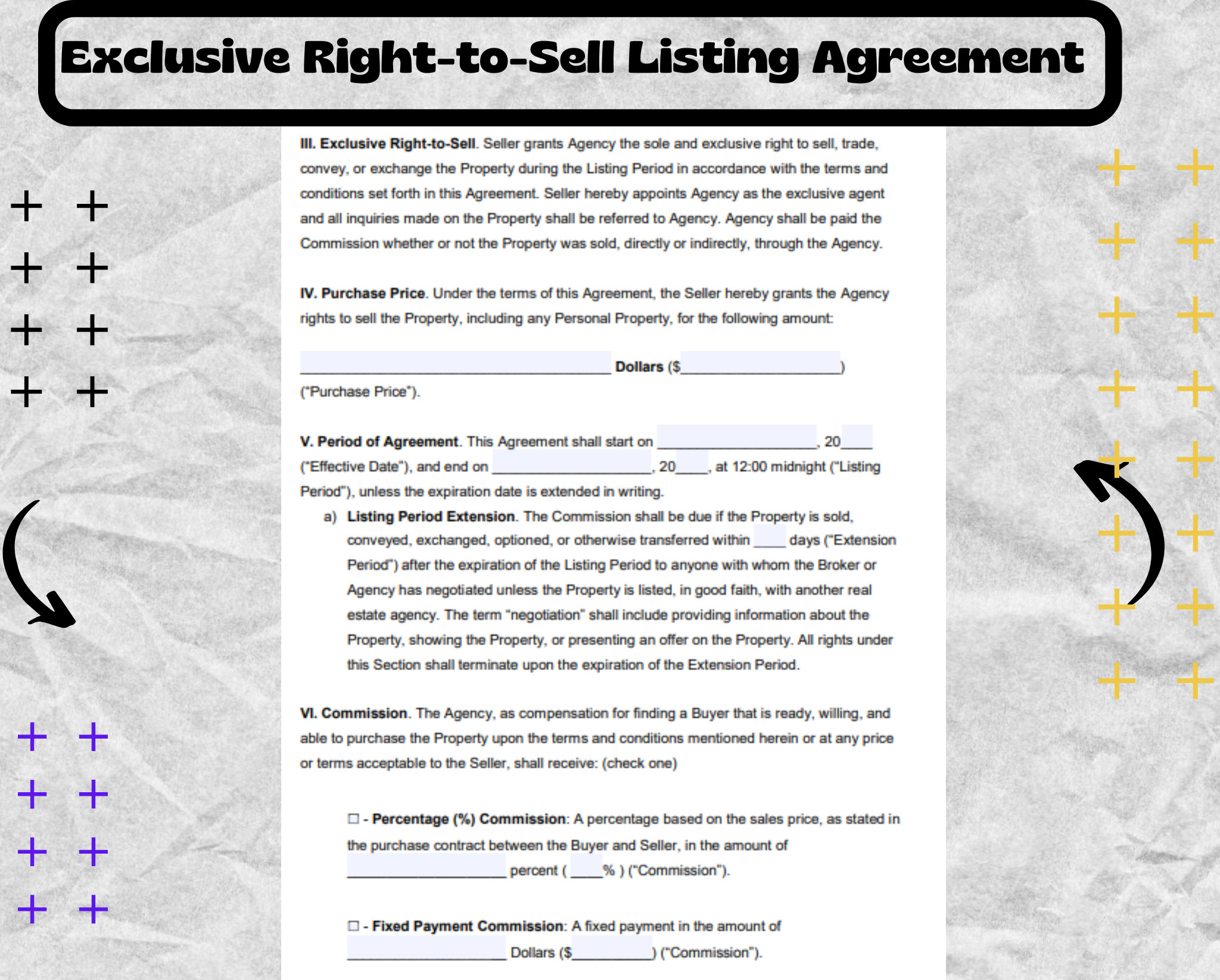 Exclusive Right-to-sell Listing Agreement,exclusive Right-to-sell ...