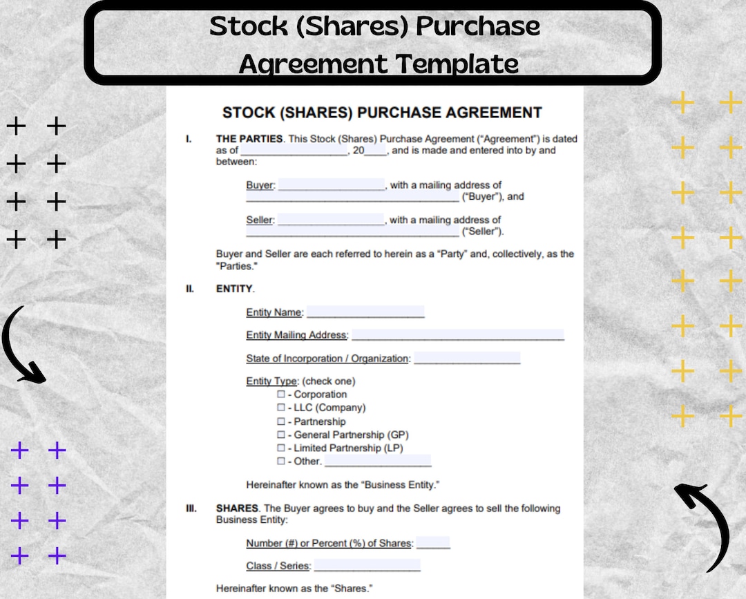 Stock (shares) Purchase Agreement Template - Stock (shares) Purchase ...