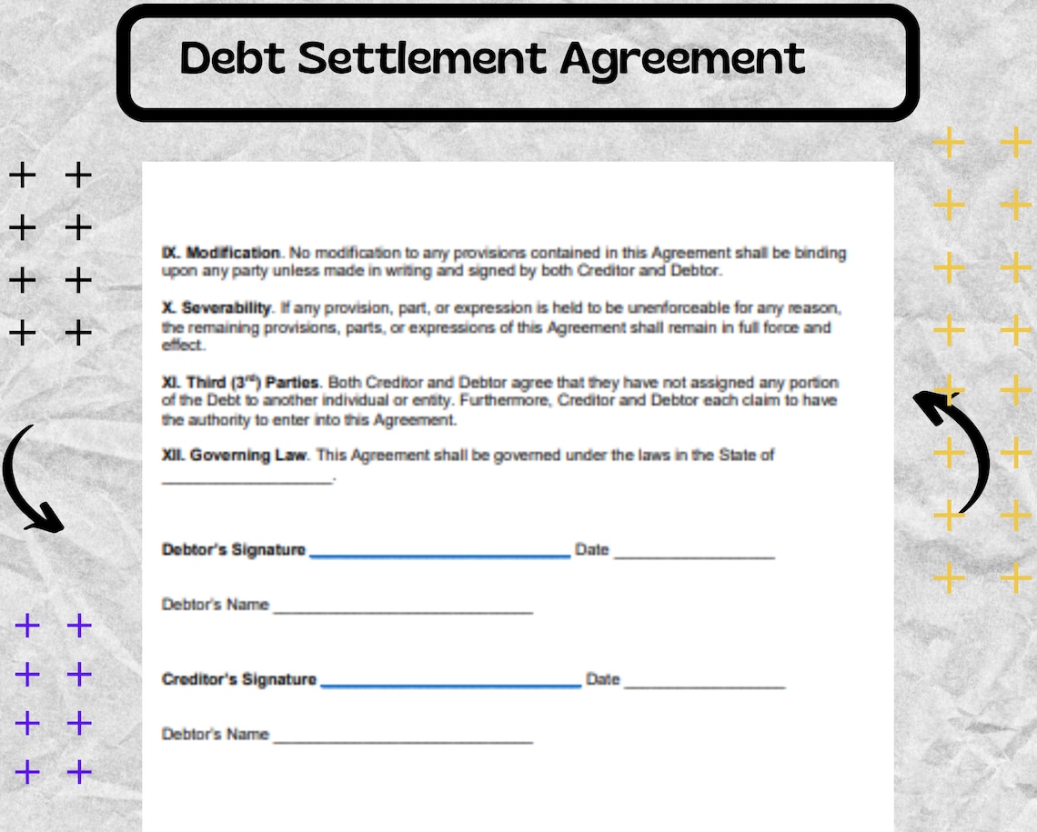 Debt Settlement Agreement - Debt Settlement Agreement Form - Debt ...