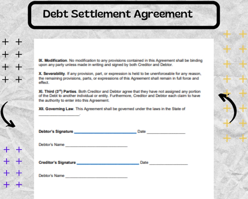 Debt Settlement Agreement - Debt Settlement Agreement Form - Debt ...