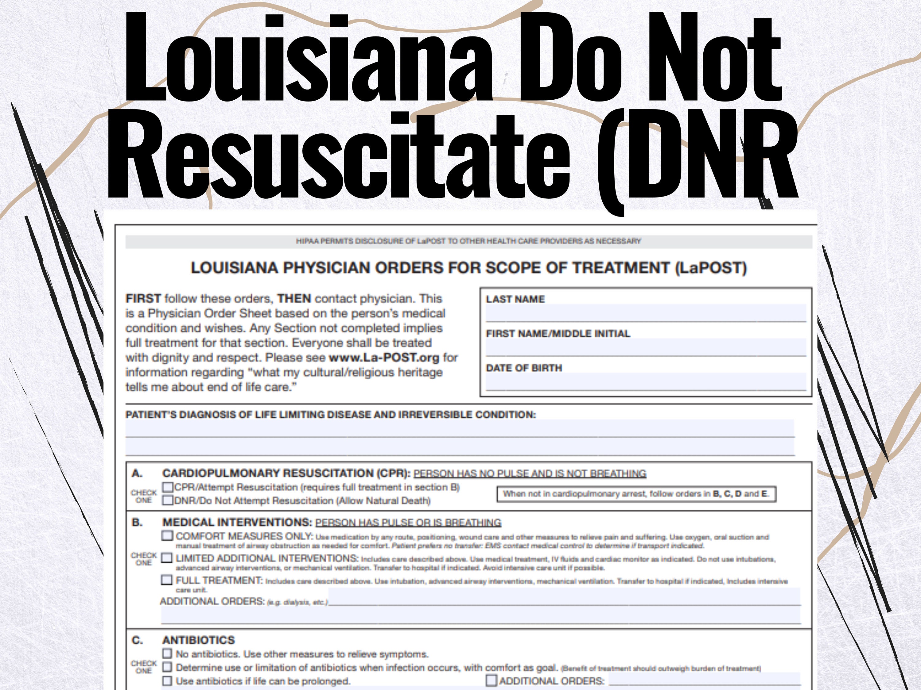 Louisiana Do Not Resuscitate (DNR), Louisiana Do Not Resuscitate (DNR ...
