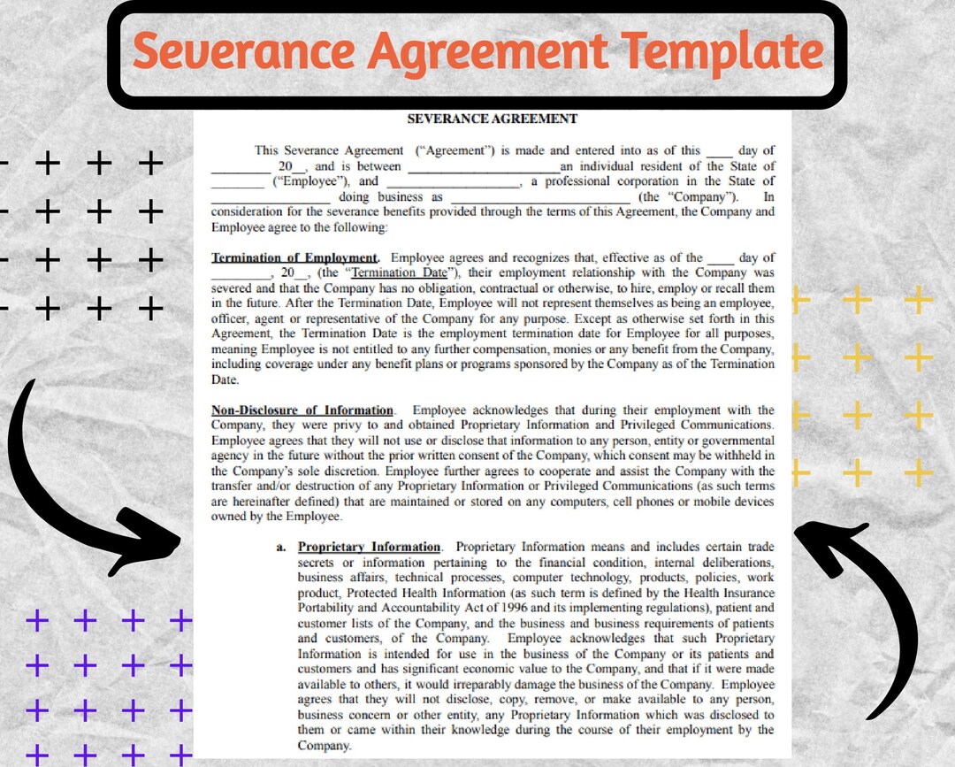 Severance Agreement , Severance Agreement Template , Separation ...