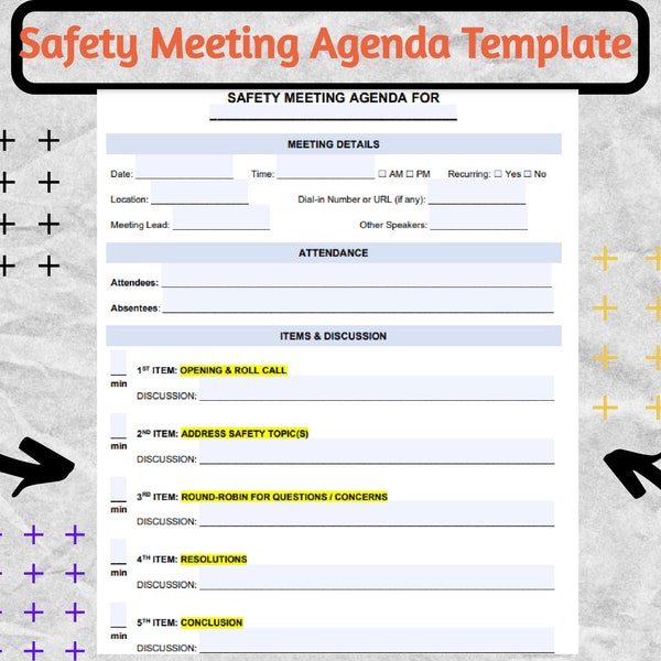 Safety Template Form - Etsy
