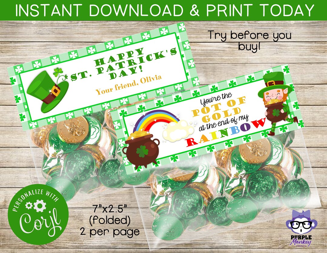 You're the Pot of Gold St. Patrick's Day| Class Treat Bag| Printable ...