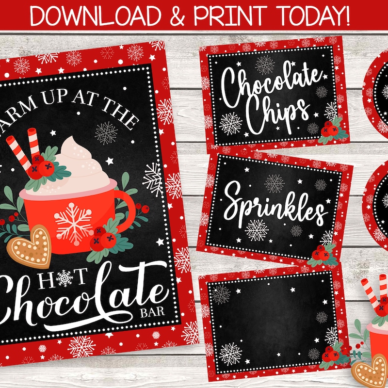 Hot Chocolate Bar Labels - Etsy
