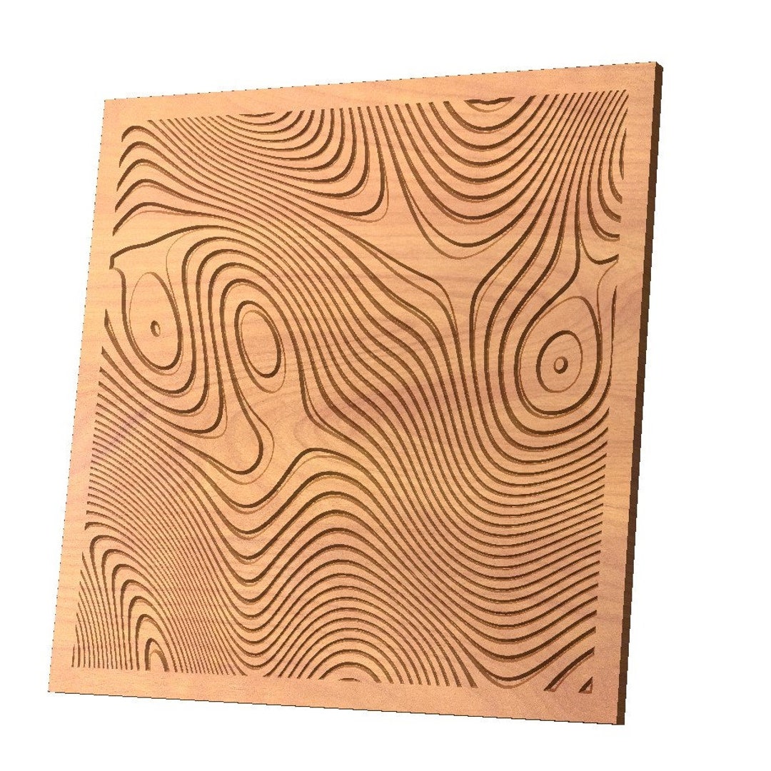 Topographic Abstract SVG Vector File for CNC Vcarve Carving Pattern ...