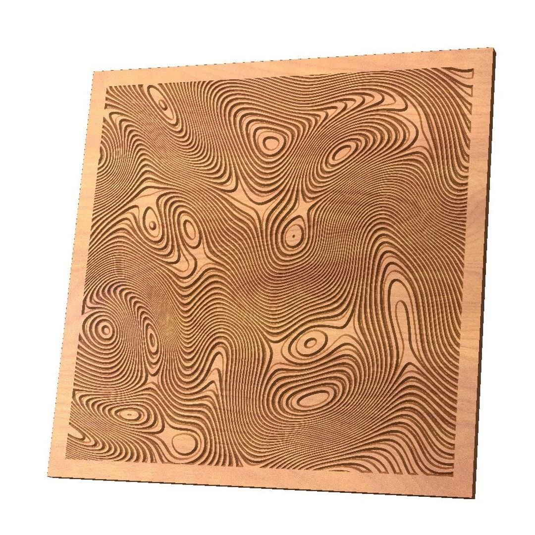 Topographic Abstract SVG Vector File for CNC Vcarve Carving Pattern ...