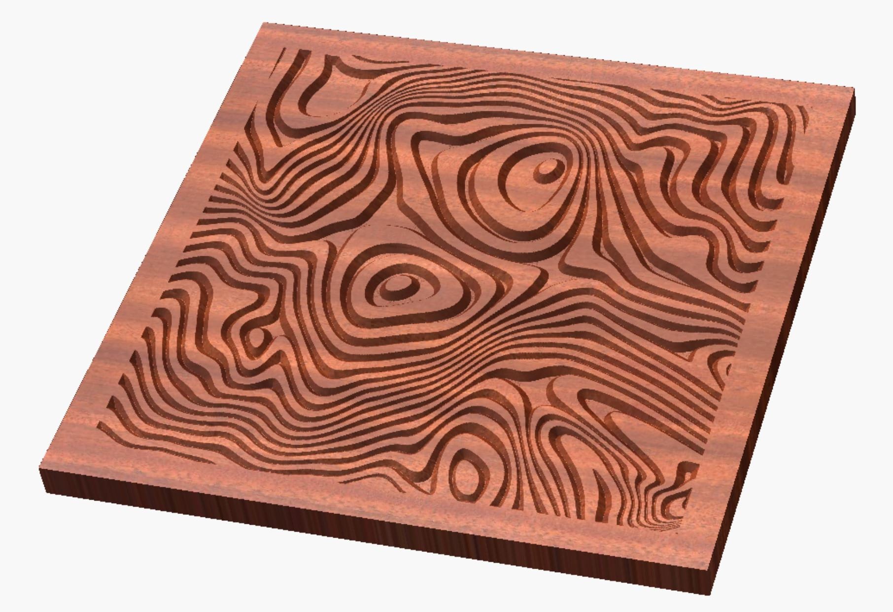 Vcarve Topo 01 Wood SVG Digital File for CNC for Carving With CNC Using ...