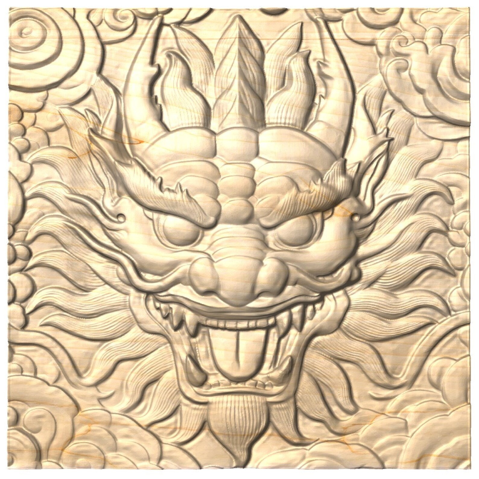 3D Chinese Dragon STL File: Vectric Vcarve CNC Design - Etsy
