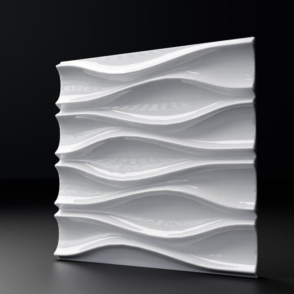 Wispy Waves 3D Wall Panel Design: Tileable CNC STL File (digital ...