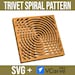 Spiral Trivet Cut File: CNC Wood Coaster Design (SVG, CRV) (digital ...
