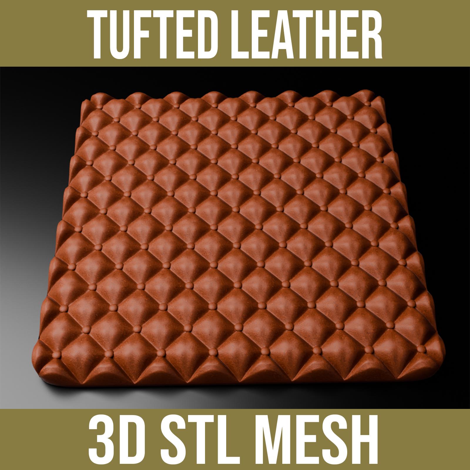 Tufted Leather Cushion 3D STL File: CNC Carve Wood Panel (instant ...