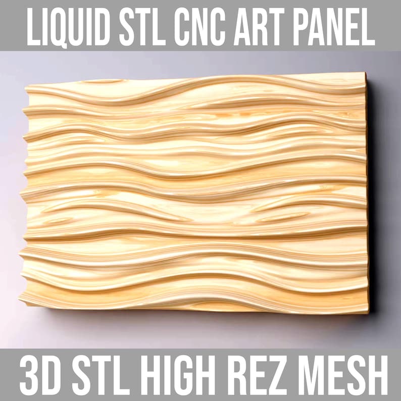 3D Wavy Wall Panel Design: CNC STL File (digital Download) - Etsy