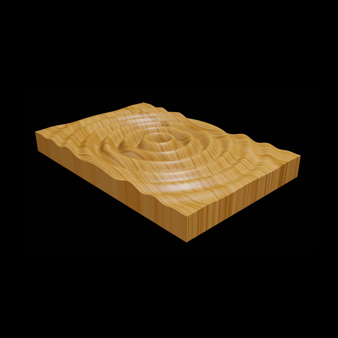 3D Water Ripple Wall Panel Design: CNC Carved Wood Relief (STL File) - Etsy