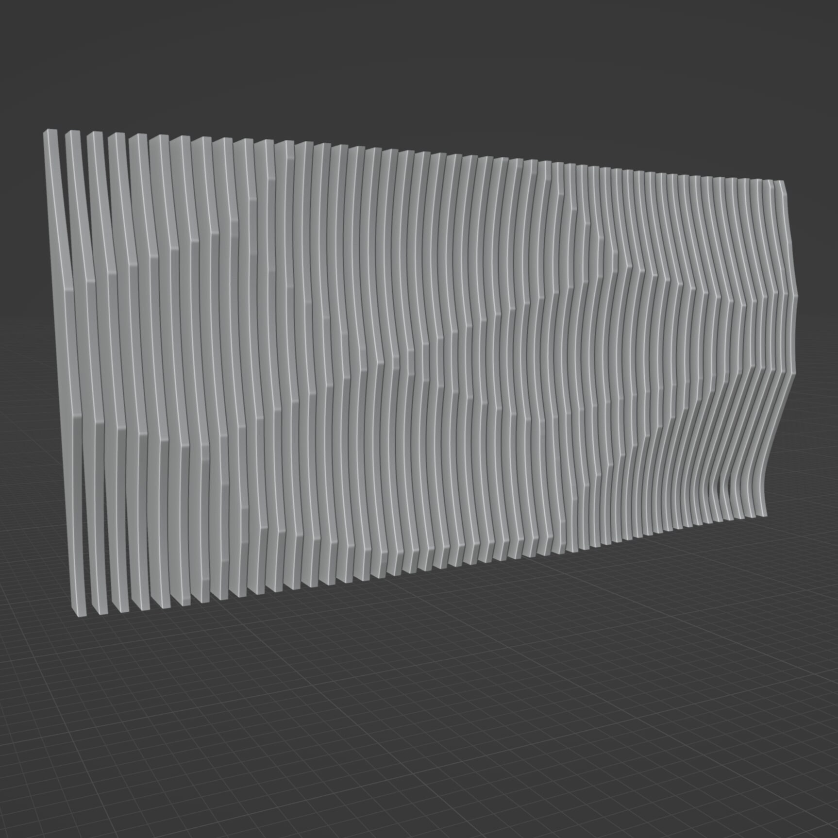 Parametric Wall Art 96 Slat Chisel Abstract 3D Wood for Carving With ...