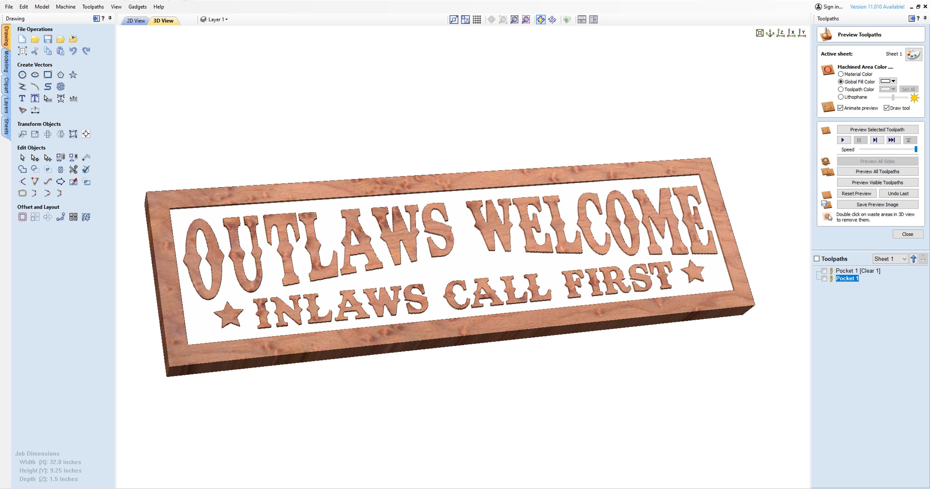 Outlaws Welcome Sign SVG: CNC Carving File (digital Download) - Etsy