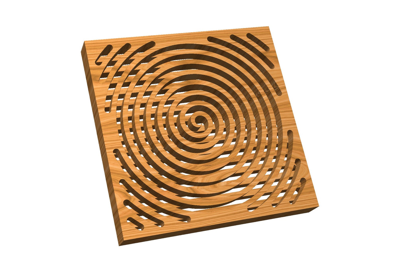 Spiral Trivet Cut File: CNC Wood Coaster Design (SVG, CRV) (digital ...