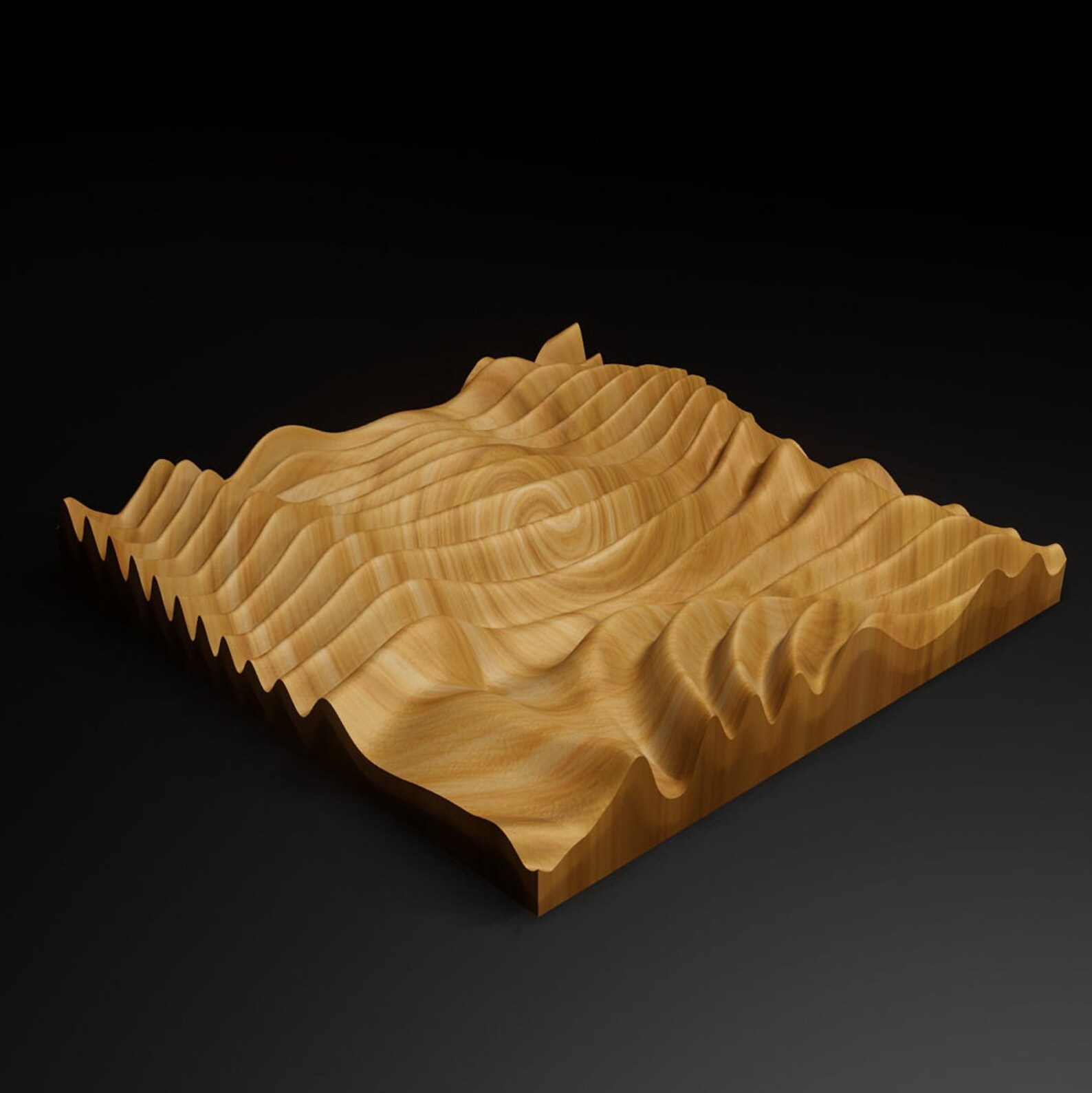 3D Wavy Wall Panel Design: CNC STL File (digital Download) - Etsy