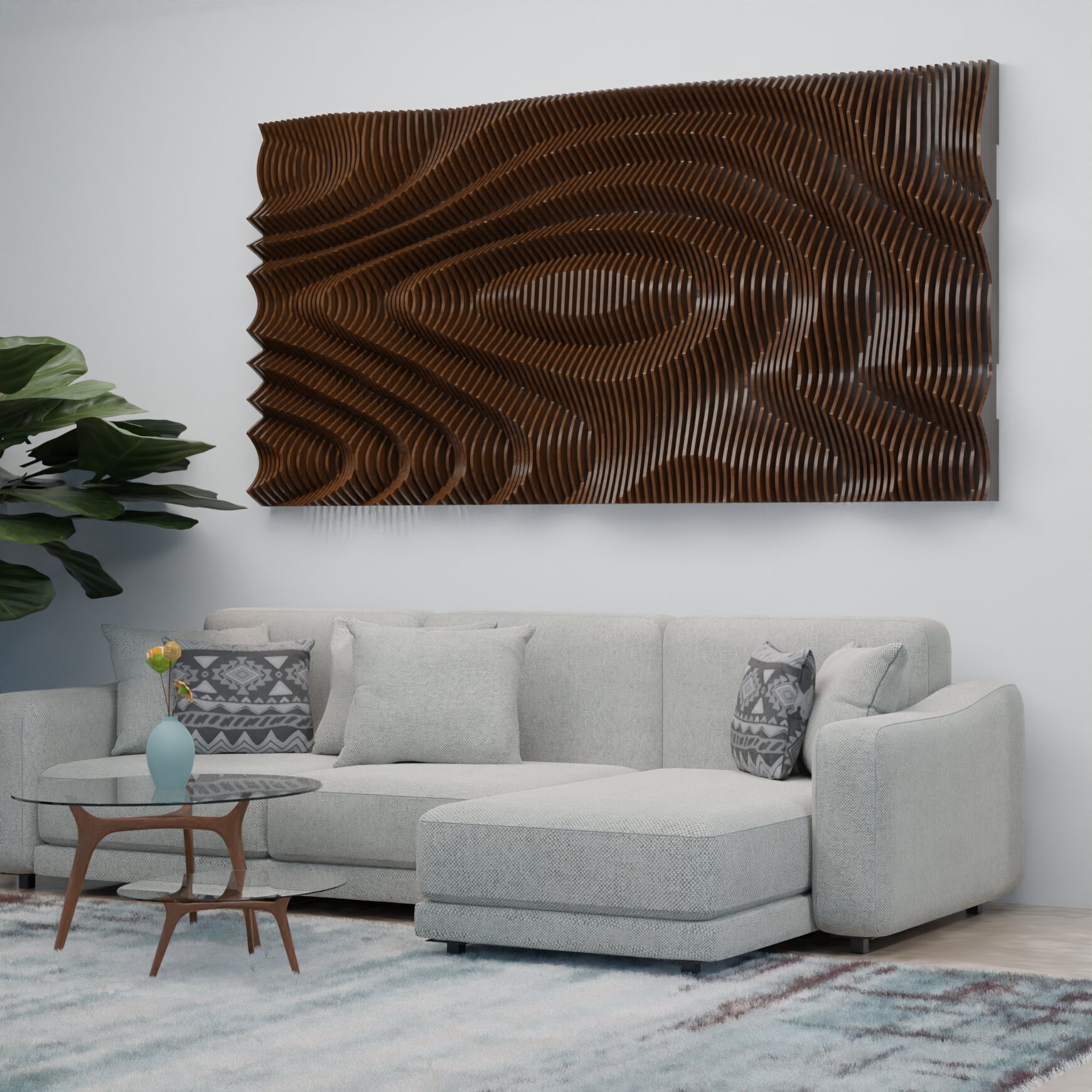 Parametric Wall Art Aztec Eye Abstract 3D Wood for Carving With CNC ...