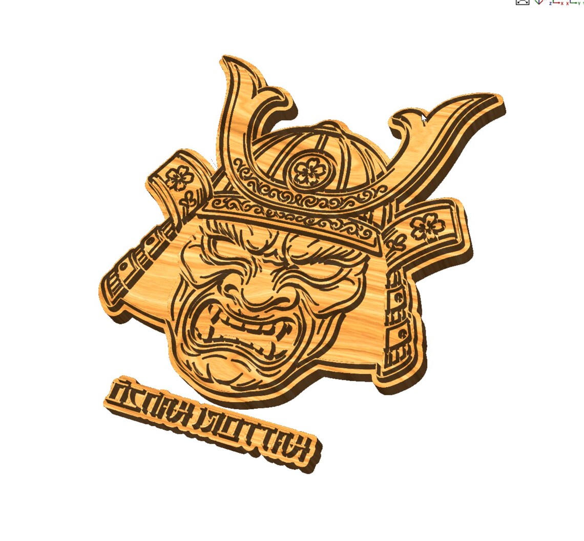 Vcarve Pro SVG File Cutting Board End Grain Japanese Samurai Hattori ...