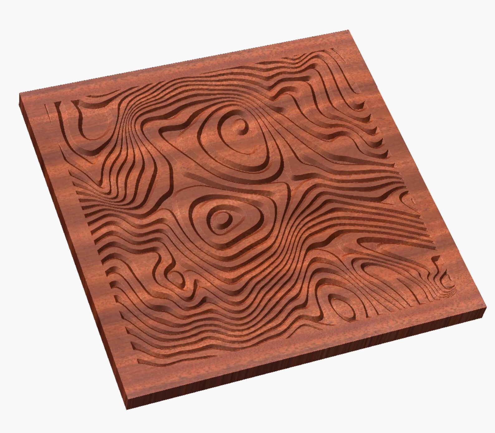 Vcarve Topo 01 Wood SVG Digital File for CNC for Carving With CNC Using ...