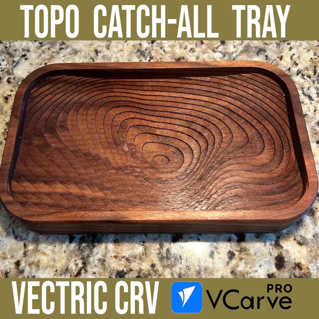 Topographic Catch All Tray CNC File: Vcarve SVG (digital Download) - Etsy