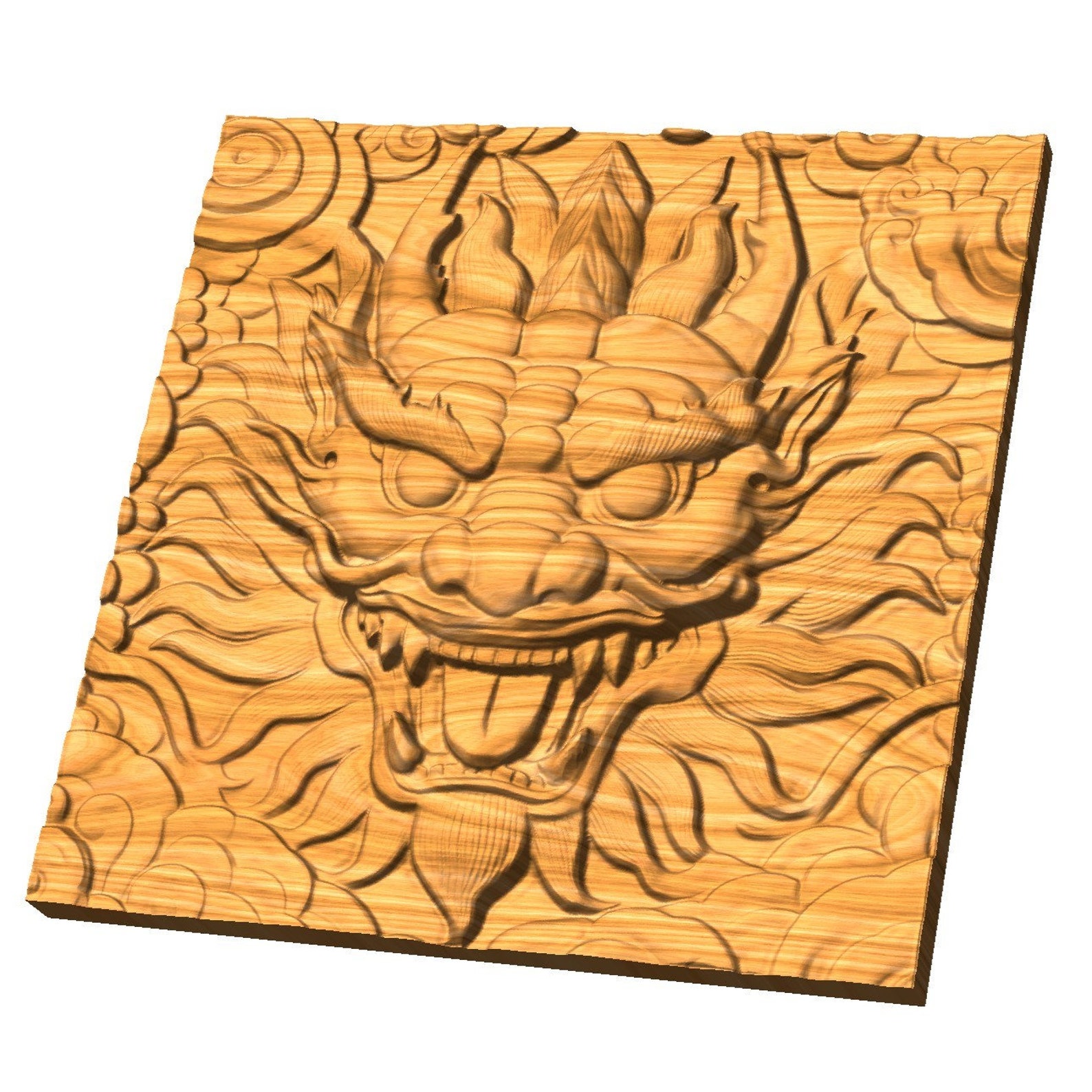 3D Chinese Dragon STL File: Vectric Vcarve CNC Design - Etsy