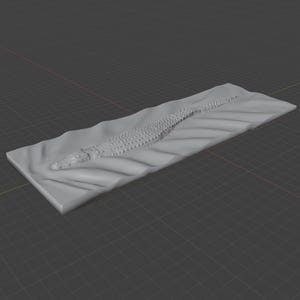 Swimming Crocodile 3D STL Model: CNC Carving & 3D Printing (digital ...
