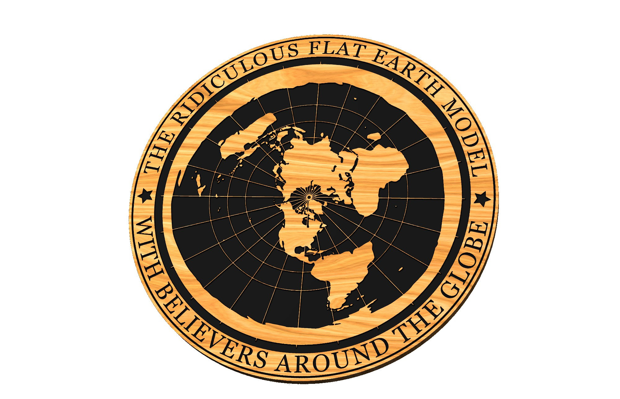 Flat Earth Gleason Map: CNC Carving SVG File (v-carve Pro) - Etsy