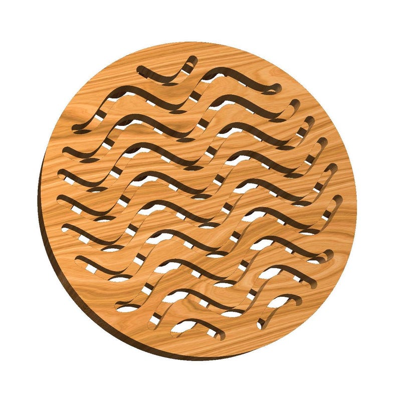 CNC Trivet Cut File: 6 Wood Coaster Designs (SVG, Vcarve) - Etsy
