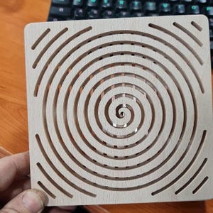 Spiral Trivet Cut File: CNC Wood Coaster Design (SVG, CRV) (digital ...