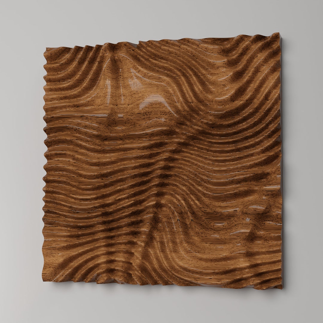 3D Wall Panel Design File CNC Stl File Dimensional Wall Art Carved Wood ...