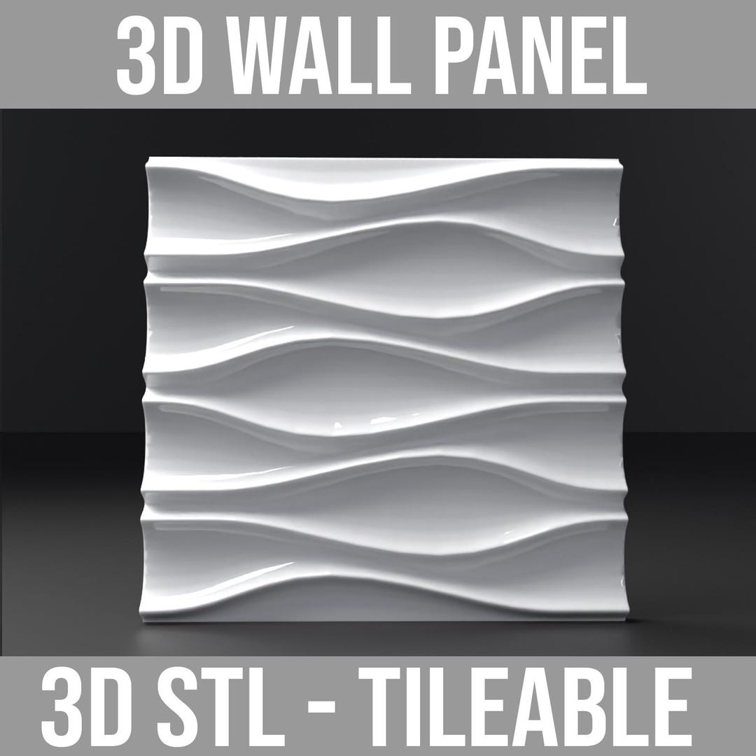 3D Wall Panel Design File | Wispy Waves | Tileable Scalable Wall Art ...