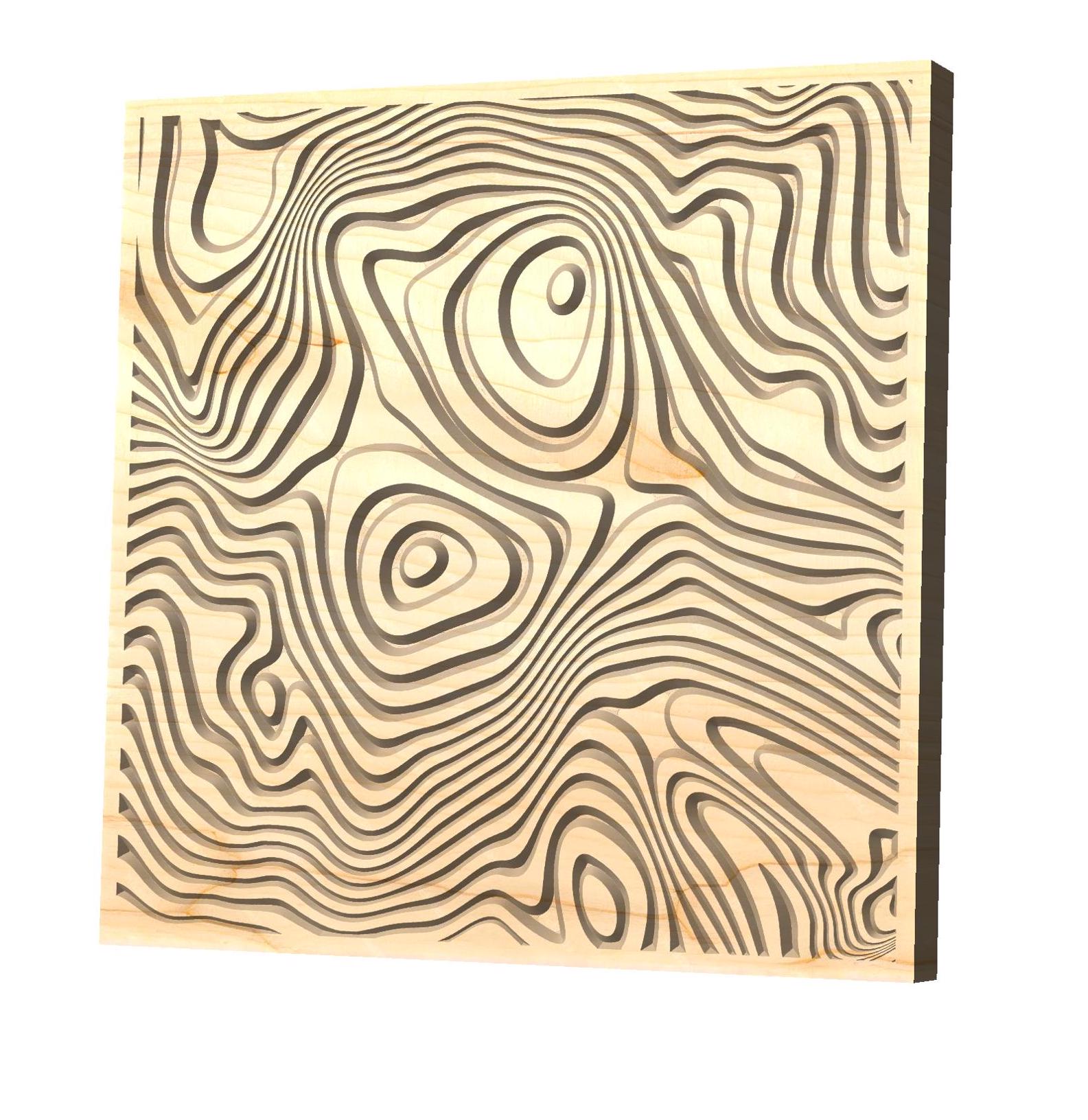 Topographic Wall Panel SVG: CNC Carve Inlay File (digital Download) - Etsy