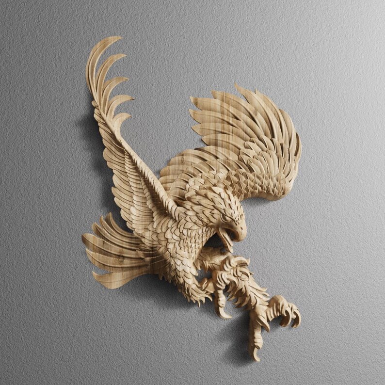3D Bald Eagle STL Relief File: CNC Design Router Cut File - Etsy
