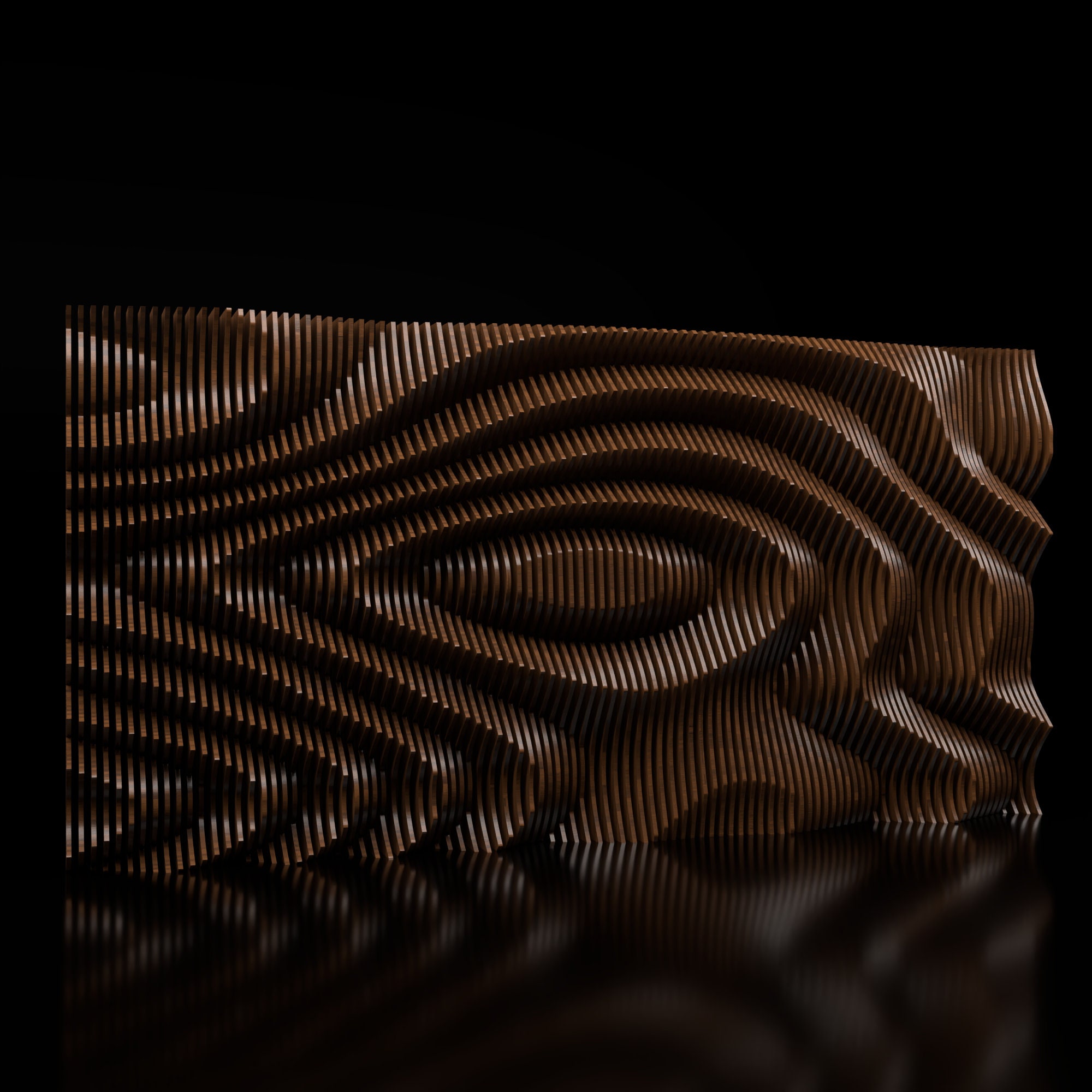 Parametric Wall Art Aztec Eye Abstract 3D Wood for Carving With CNC ...