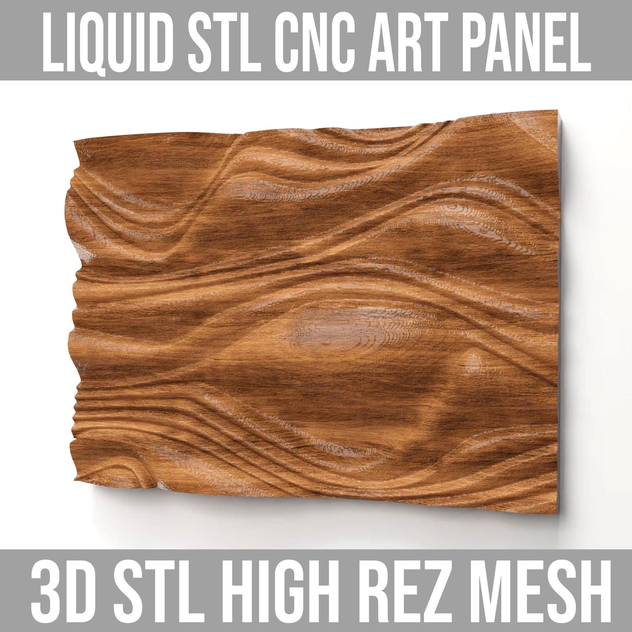 3D Wavy Wall Panel STL File: CNC Carved Wood Design (digital Download ...