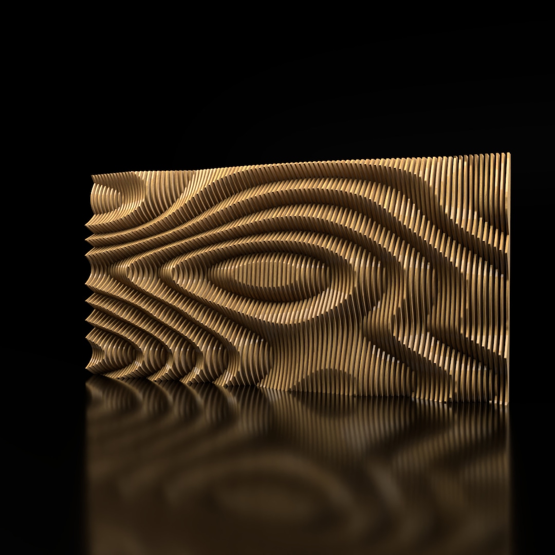 Parametric Wall Art Aztec Eye Abstract 3D Wood for Carving With CNC ...