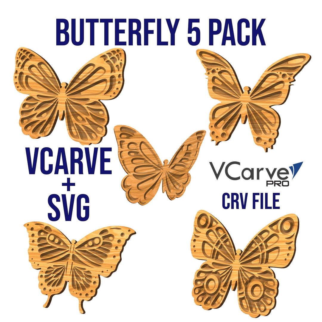 CNC File Butterfly Patterns Fancy Ornamental for V-carving or Graphic ...
