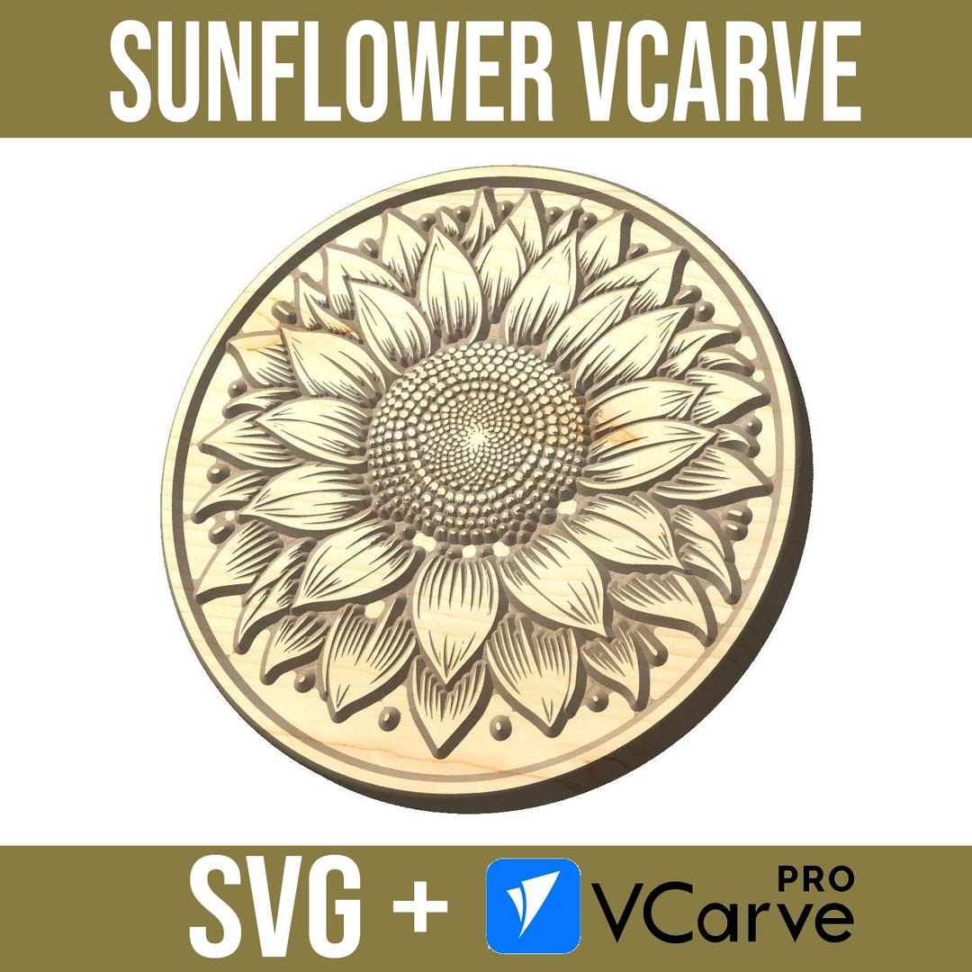 Intricate CNC Sunflower Pattern | Ornamental | Vcarve Crv Designs Svg ...