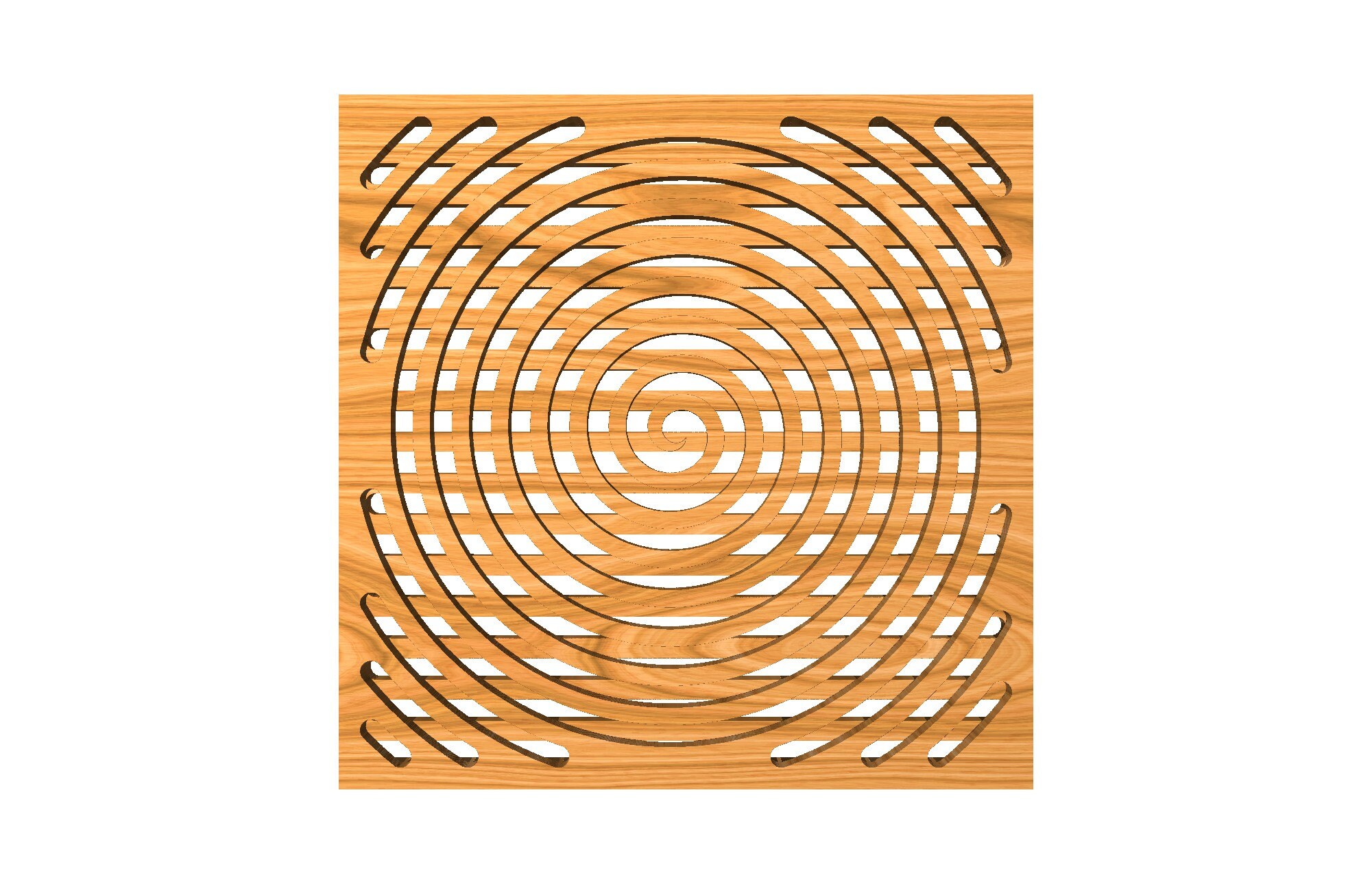 Spiral Trivet Cut File: CNC Wood Coaster Design (SVG, CRV) (digital ...