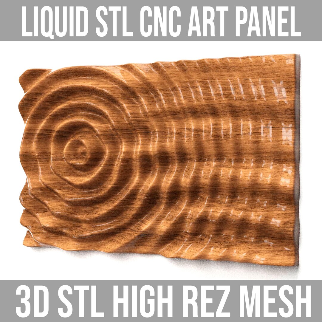 Wood Ripple Pattern Art | 3D Wall Panel Design File | Decorative Wood ...