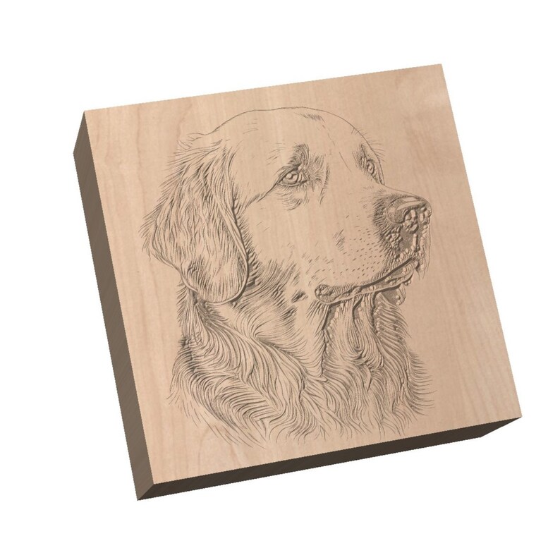 Golden Retriever Dog Vectric Vcarve Pro File SVG Vector Pattern for CNC ...