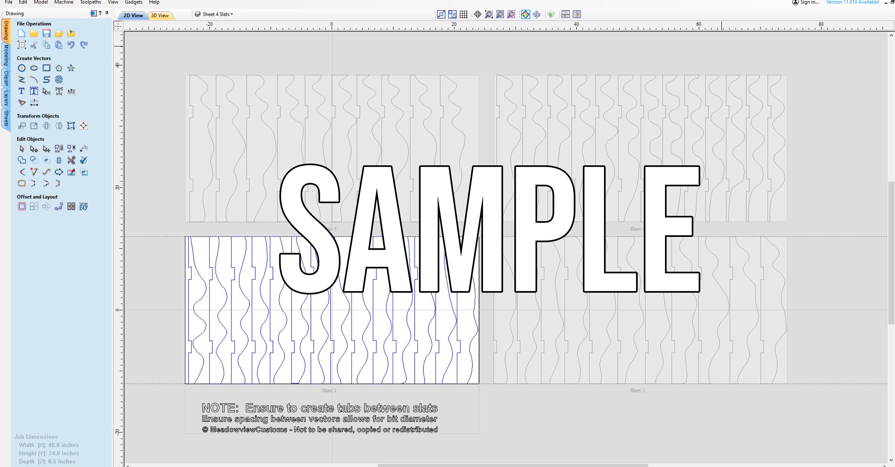 Parametric Wave Wall Art: 3D Wood Relief CNC Cut File (instant Download ...